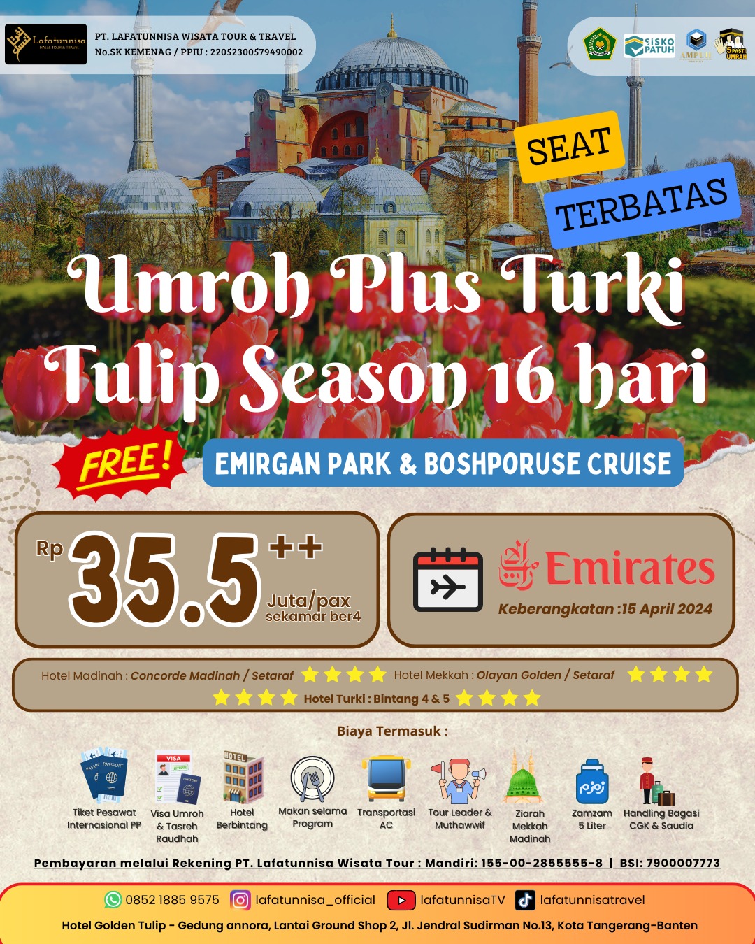 Lafatunnisa Wisata Tour and Travel Hadirkan Paket Umroh Turki Tulip ...